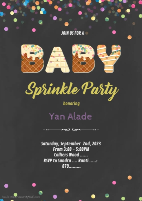 Copy of Baby sprinkle party invitation | PosterMyWall