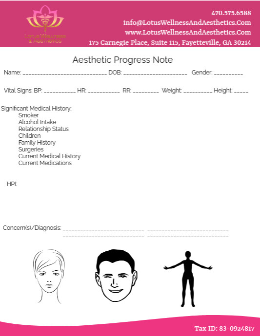 Copy of Aesthetic Progress Note-pg 1 | PosterMyWall