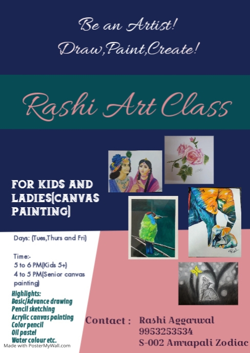 Copy of Kids Art Classes Flyer | PosterMyWall