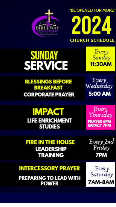 Church schedule | PosterMyWall