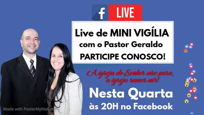 Copy of Facebook Live Facebook Cover Template | PosterMyWall