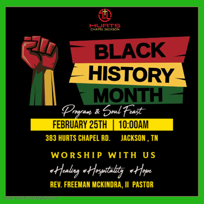church black history month celebration | PosterMyWall