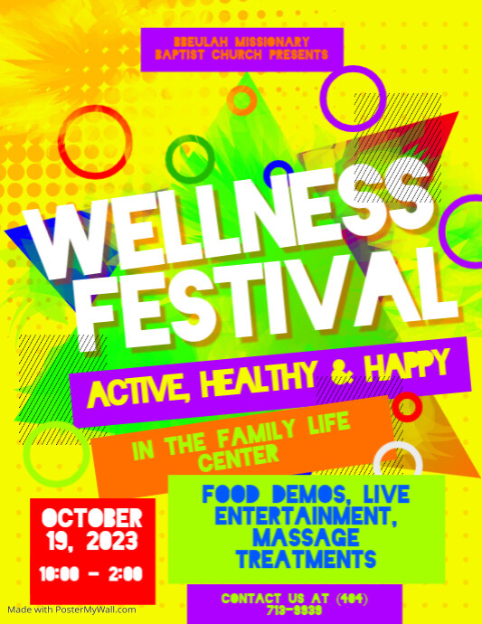 Wellness Festival Flyer | PosterMyWall
