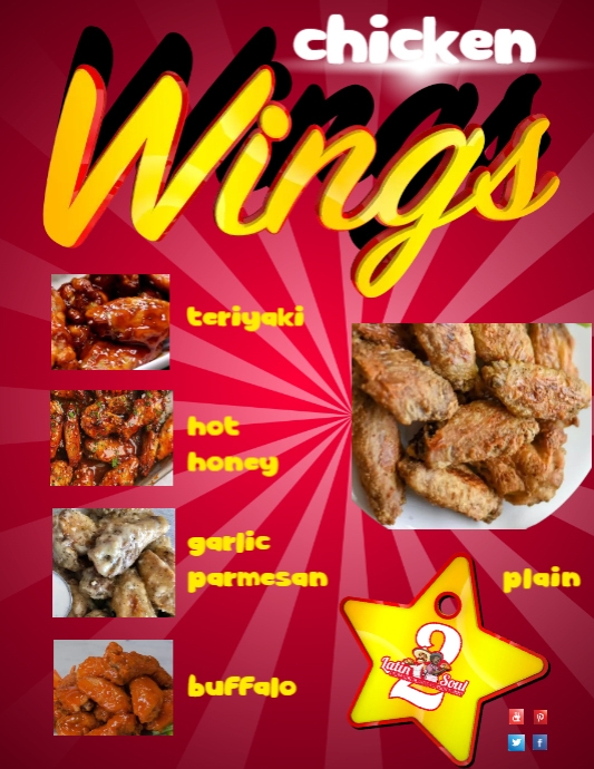 Chicken Wings Flavors Flyer | PosterMyWall