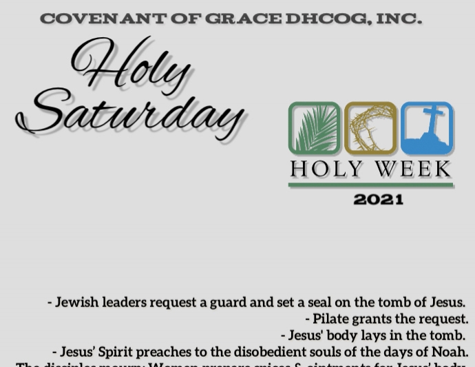 Copy of Holy Week 2021 Saturday | PosterMyWall