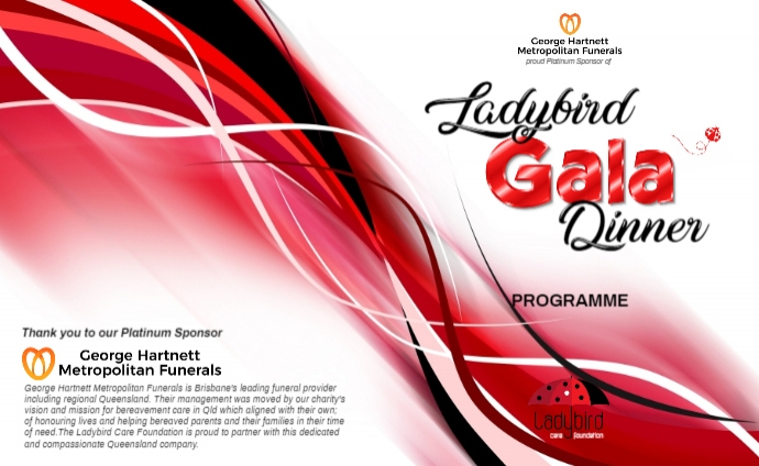 Front/Back of Gala Dinner Programme | PosterMyWall
