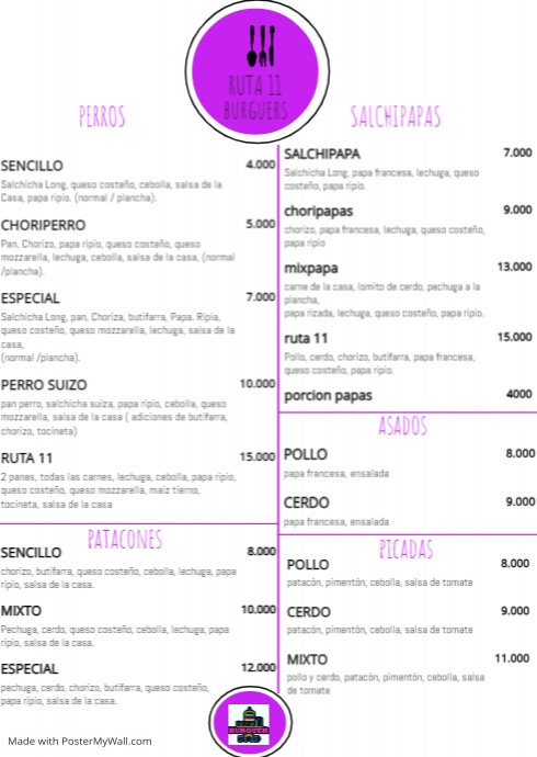 Copia de Copia de Copy of Menu | PosterMyWall