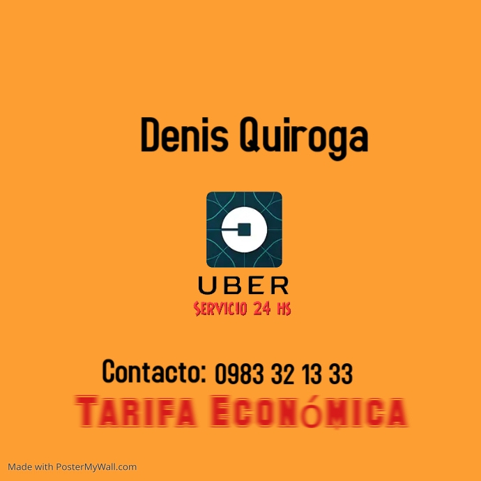Copia de uber | PosterMyWall