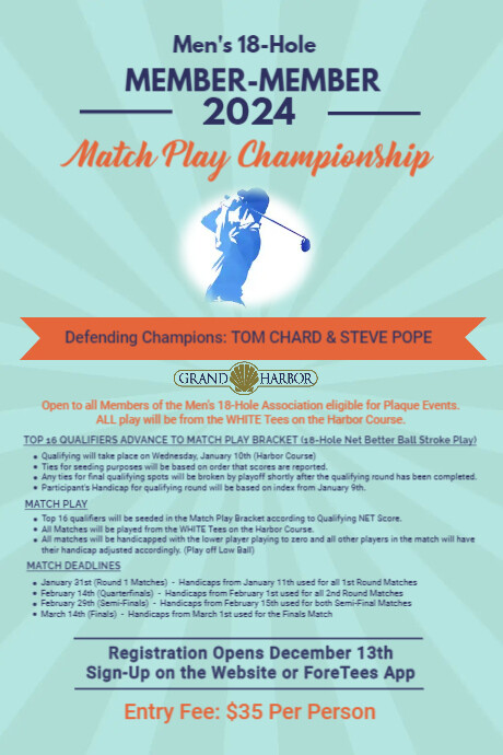 POSTER Men's M/M Match Play (1) | PosterMyWall