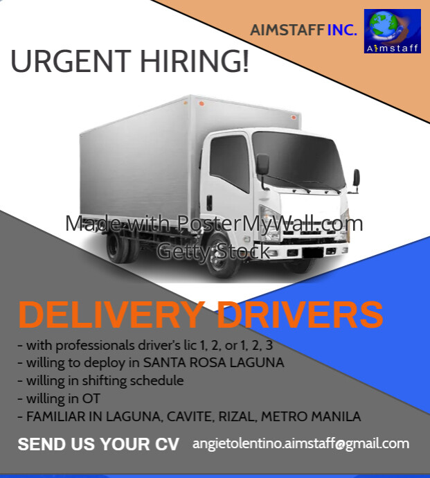 TRUCK DRIVER | PosterMyWall