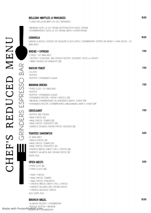 Copy of 1 REDUCED MENU | PosterMyWall