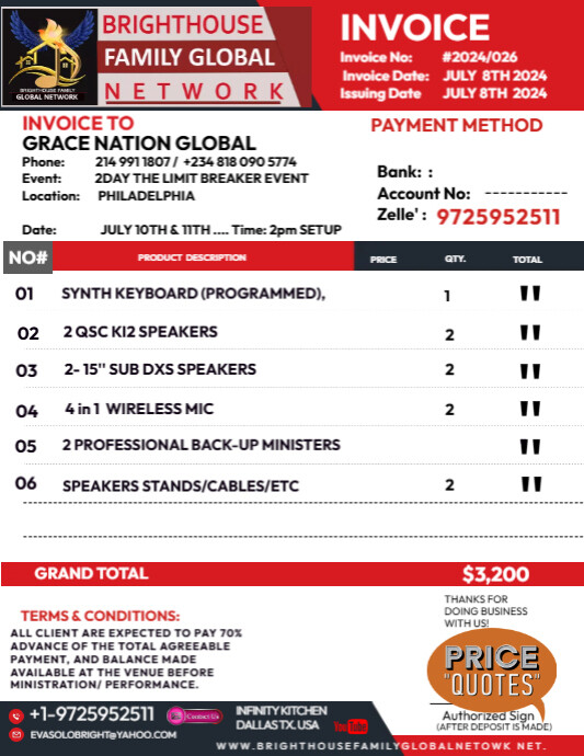Copy of BHFGN INVOICE RECIEPT (1) | PosterMyWall