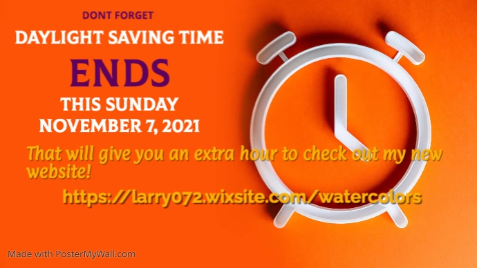 Fall Back Daylight Saving Time Ends | PosterMyWall
