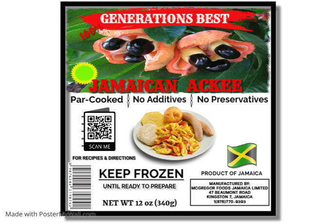 Copy of Frozen Ackee Label | PosterMyWall