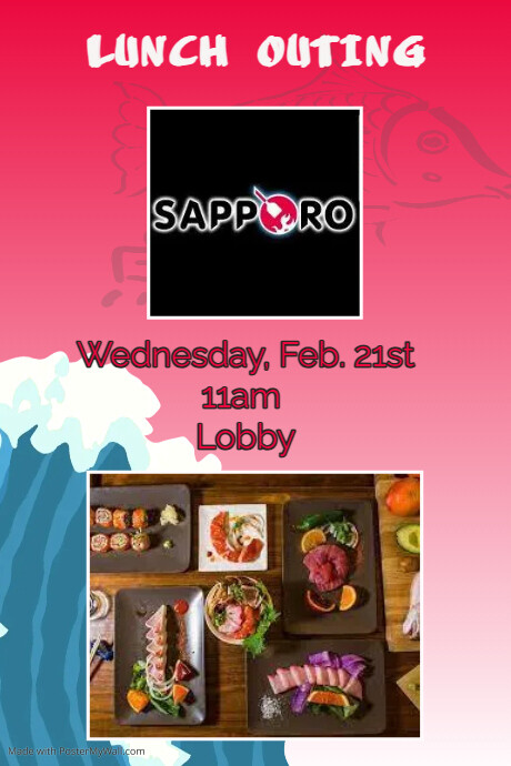 Sake, drinks, happy hour, restaurant, sushi | PosterMyWall