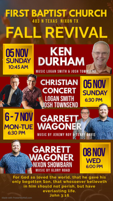 church schedule | PosterMyWall