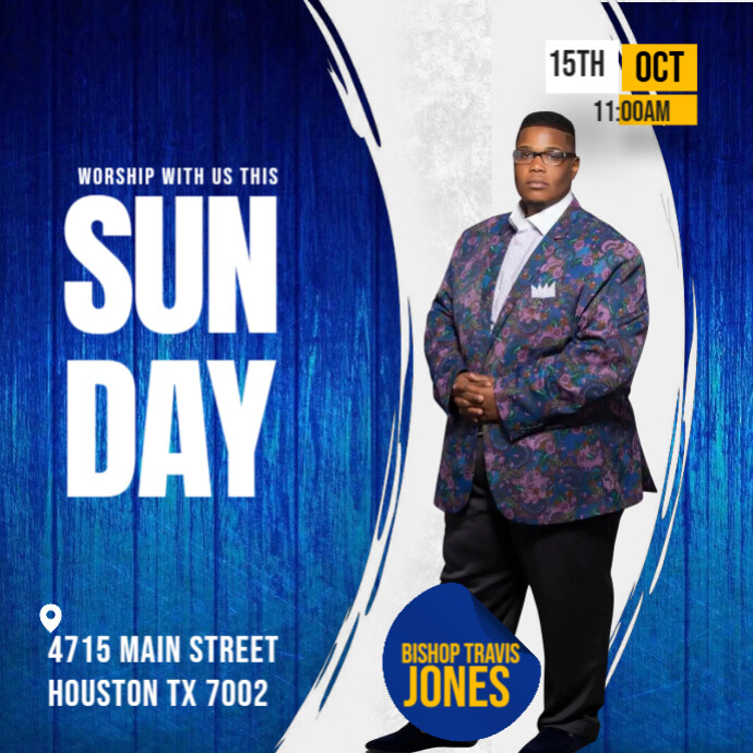 Church, Sunday church service invitation fly | PosterMyWall