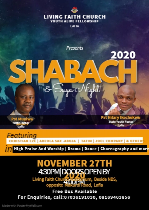 Copy of Shabach & praise & Suya night | PosterMyWall