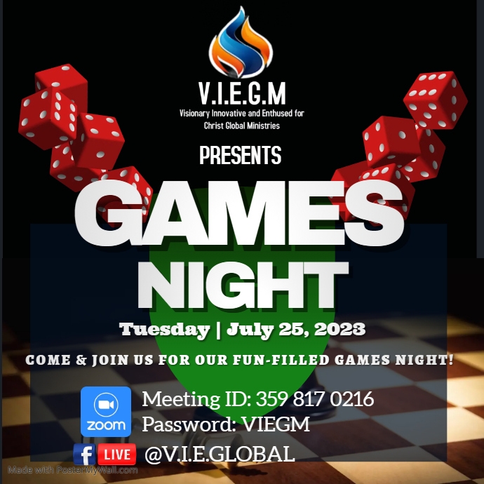 Game Night Dec 2021 | PosterMyWall