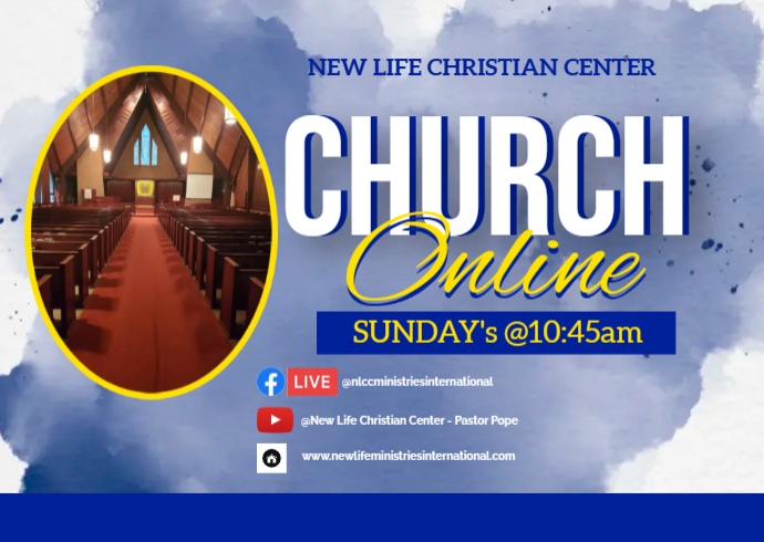 CHURCH LIVE ONLINE SERMON TEMPLATE (2) | PosterMyWall