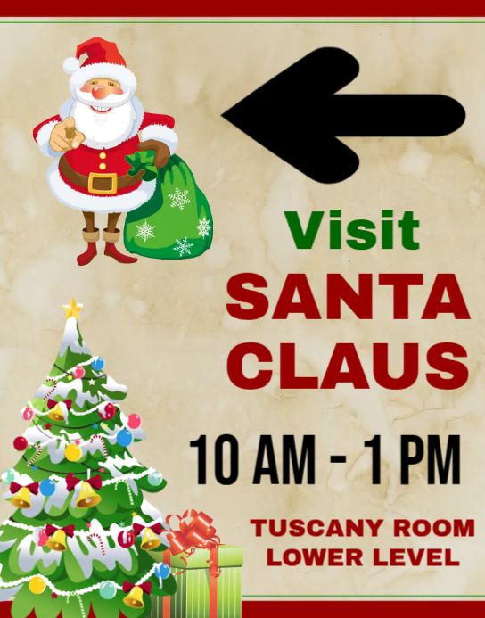 VISIT SANTA CLAUS | PosterMyWall