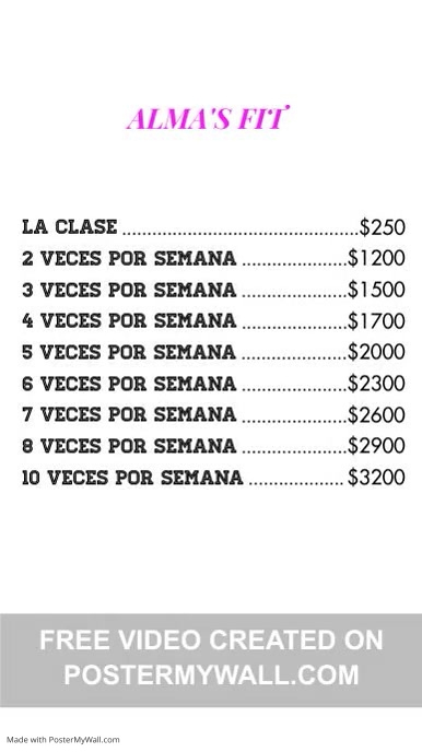 Copy of Copia de Pricing Menu Pricelist Prices Instagram Story ...