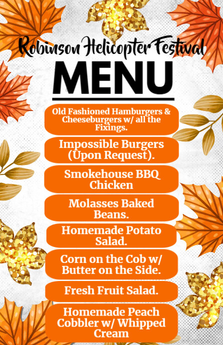 fall menu, autumn menu | PosterMyWall