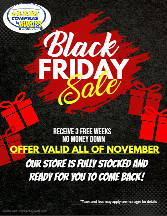 Red Black Friday Electronics Sale Flyer | PosterMyWall