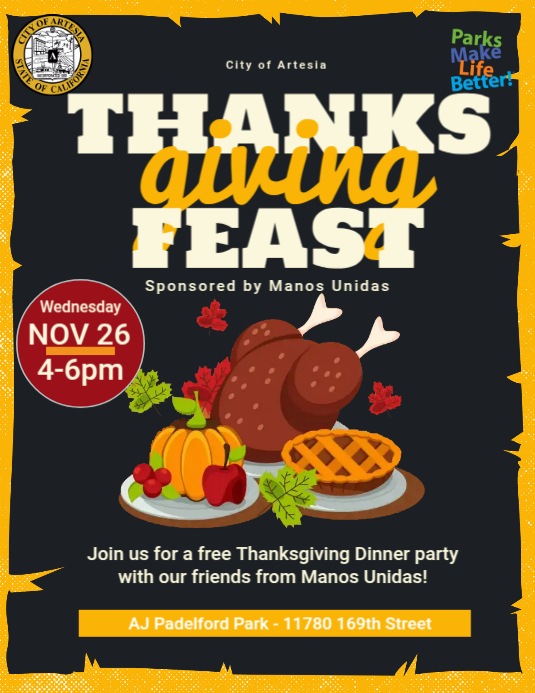 Thanksgiving Feast AJ | PosterMyWall