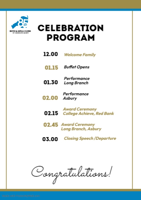 graduation program template pg2 | PosterMyWall