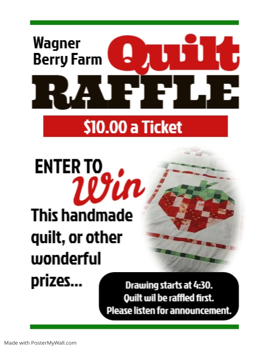 quilt raffle, day of | PosterMyWall
