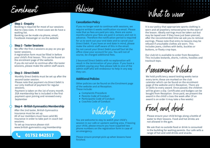 Copy of a4 Enrolment Leaflet ZGA middle | PosterMyWall