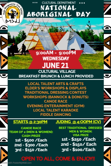 NATIONAL ABORIGINAL DAY FLYER | PosterMyWall