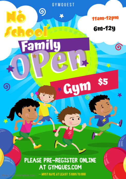 KIDS MARATHON POSTER | PosterMyWall