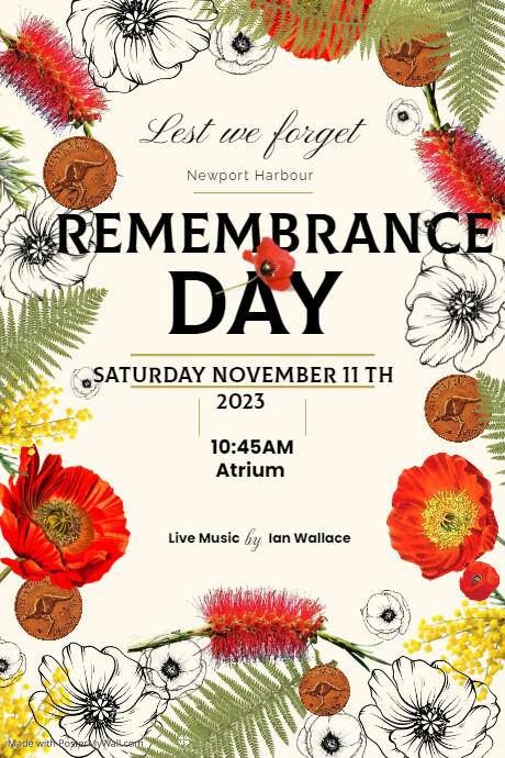 Anzac Day Event Poster Template | PosterMyWall