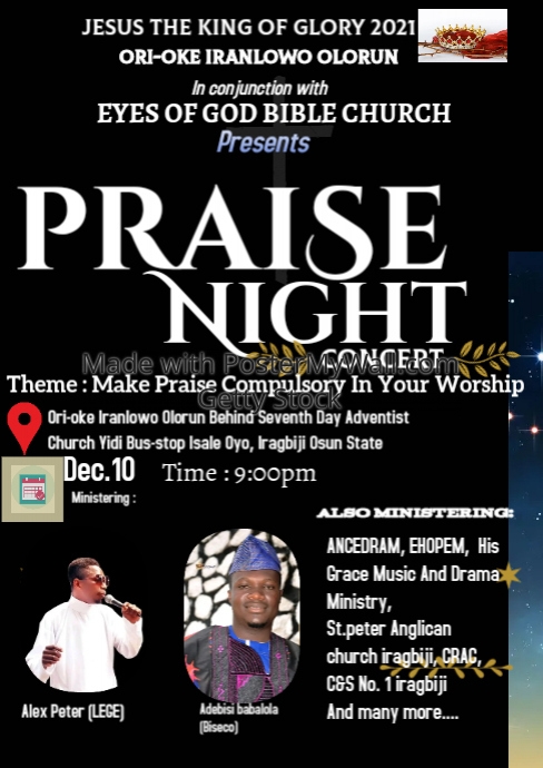 Copy of PRAISE AND WORSHIP POSTER | PosterMyWall