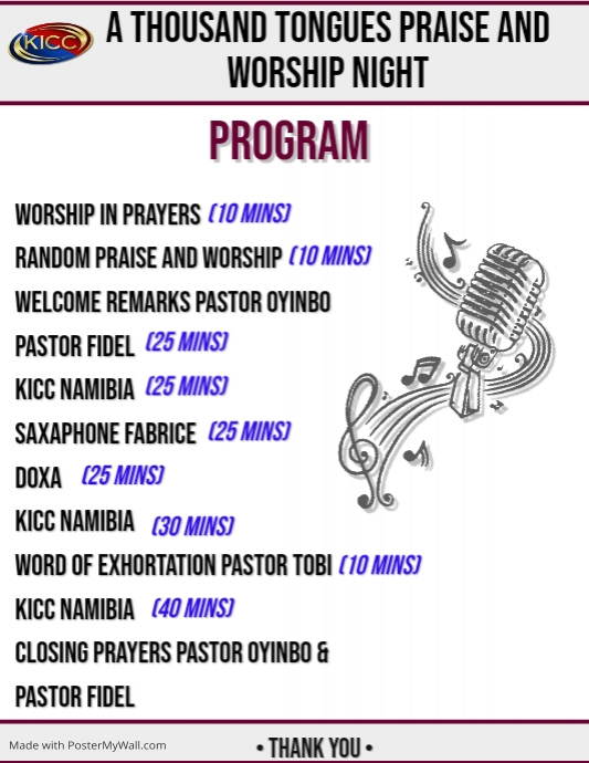 Copy of Benefit Concert Program | PosterMyWall