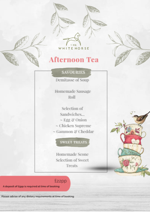 Copy of Copy of Mothering Saturday Afternoon Tea Menu | PosterMyWall