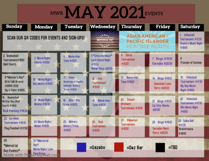 May 2021 Calendar | PosterMyWall