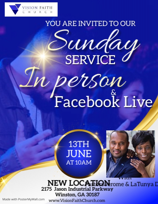 Copy of VFC Church reopening service flyer | PosterMyWall