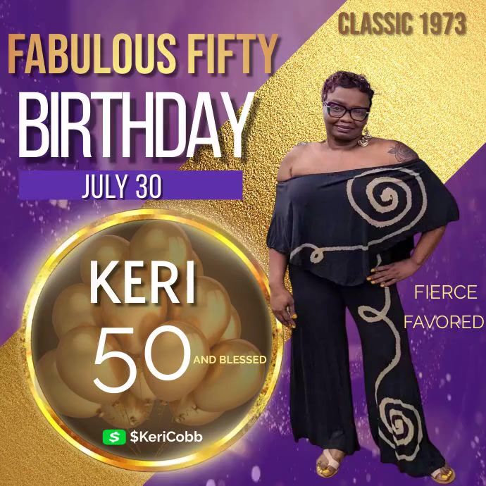 black lady birthday ad template (7) | PosterMyWall