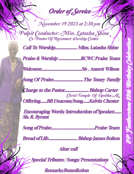 Pastoral booklet Order of Service #2 | PosterMyWall