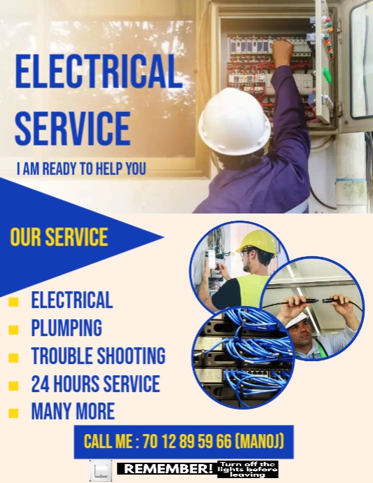 Electrical service flyers | PosterMyWall