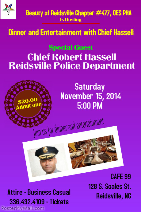 Dinner with Chief Robert Hassell - Reidsville Police Department ...