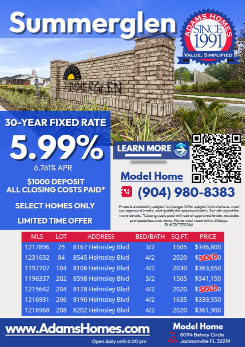 Summerglen 5.99-Year Fixed Rate (2) | PosterMyWall