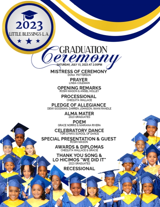 Graduation Ceremony PROGRAM | PosterMyWall