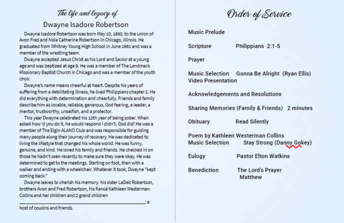 Funeral Program Large Booklet (inside) | PosterMyWall