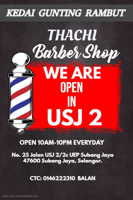 Barber Shop Reopening poster after Covid | PosterMyWall