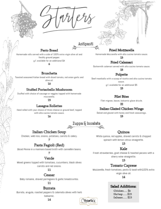 Copy of Victoria's Menu Starters Draft 1.1 (1) | PosterMyWall