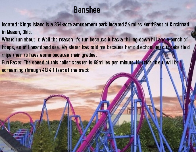 banshee roller coaster | PosterMyWall